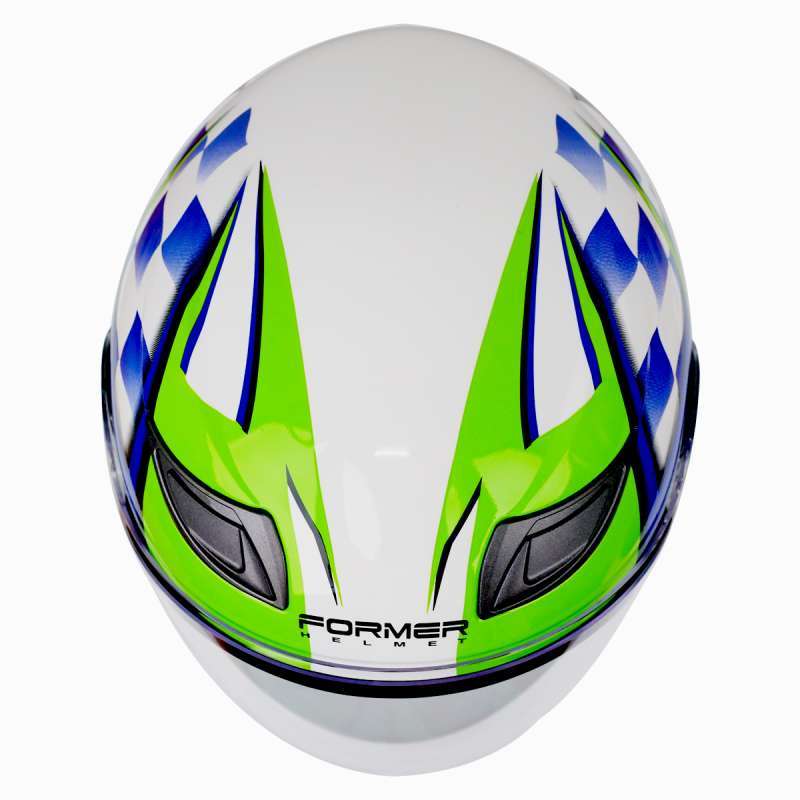 Jual Cargloss Former Of Strike Helm Half Face - Blue White XL di Seller ...