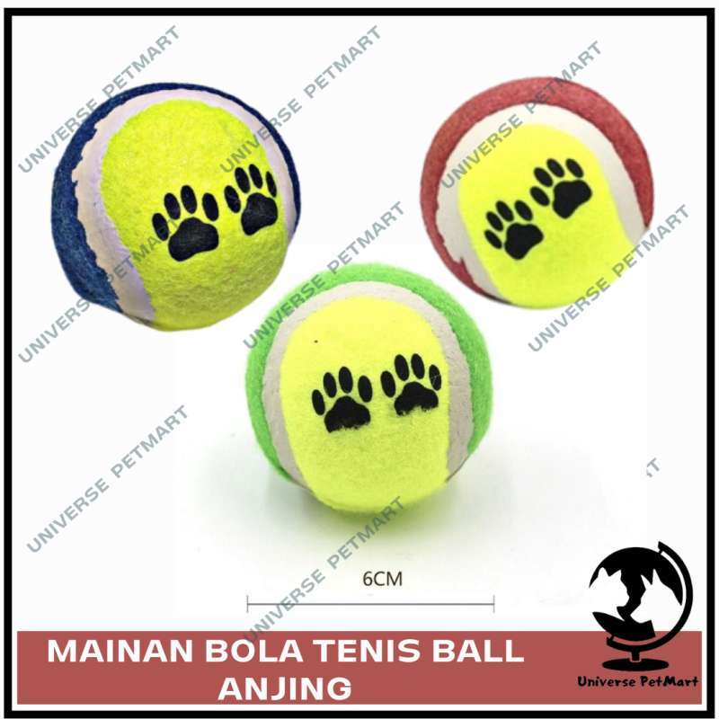 Jual Mainan Gigitan Hewan Bola Tenis / Pet Toy Dog Tenis Ball di Seller ...