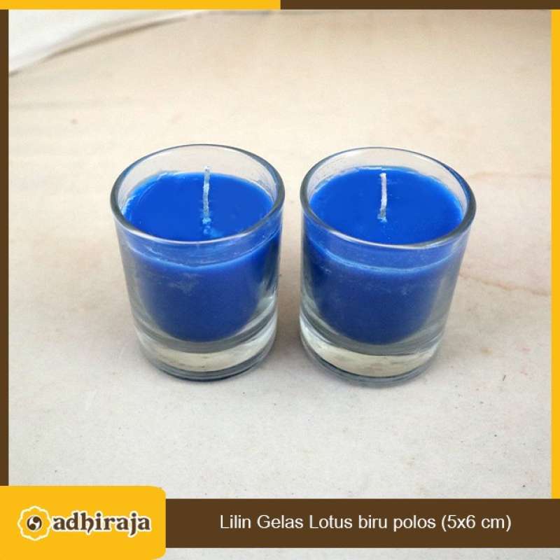 Jual Lilin Stearin Candle Warna Biru Gelas Cafe Resto Hotel Spa ...
