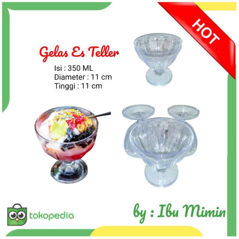 Jual Gelas Es Teler / Gelas Es Campur / Gelas Ice Cream / Gelas Isi 6 ...