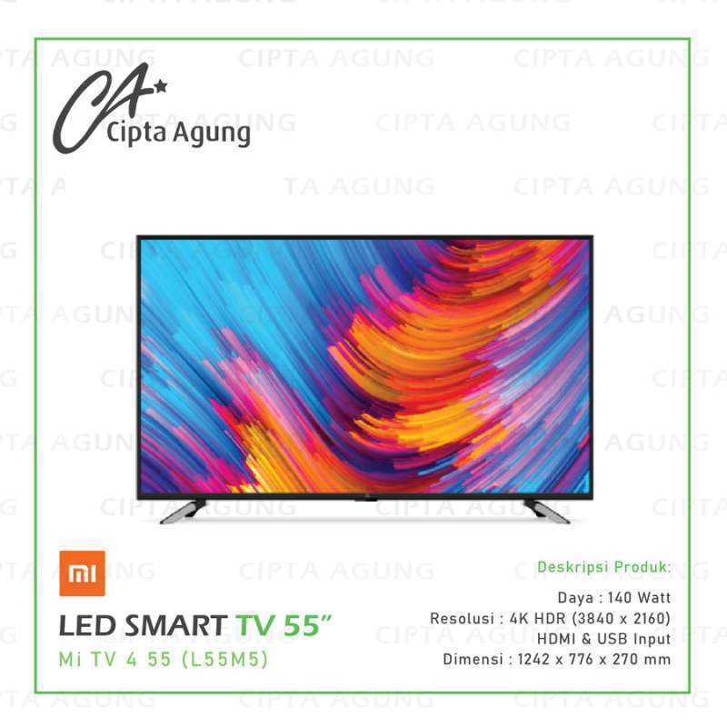 Promo Led Smart Tv Android 55 Xiaomi Mi Tv 4 55 Inch 4k Hdr Led Tv ...