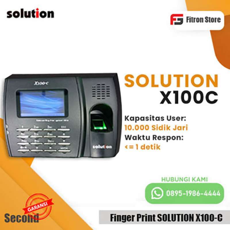 Promo Mesin Absensi Finger Print / Sidik Jari fingerprint SOLUTION X100 ...