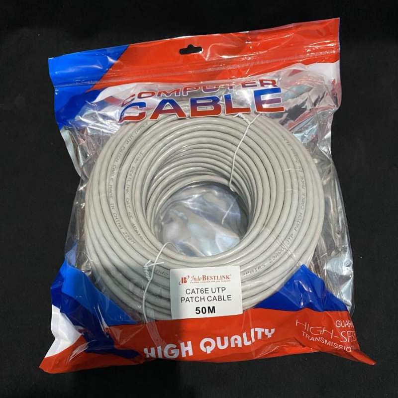 Jual Kabel Utp Lan Cat 6 50 Meter Siap Pakai Up To 1gbps 50m Di Seller ...
