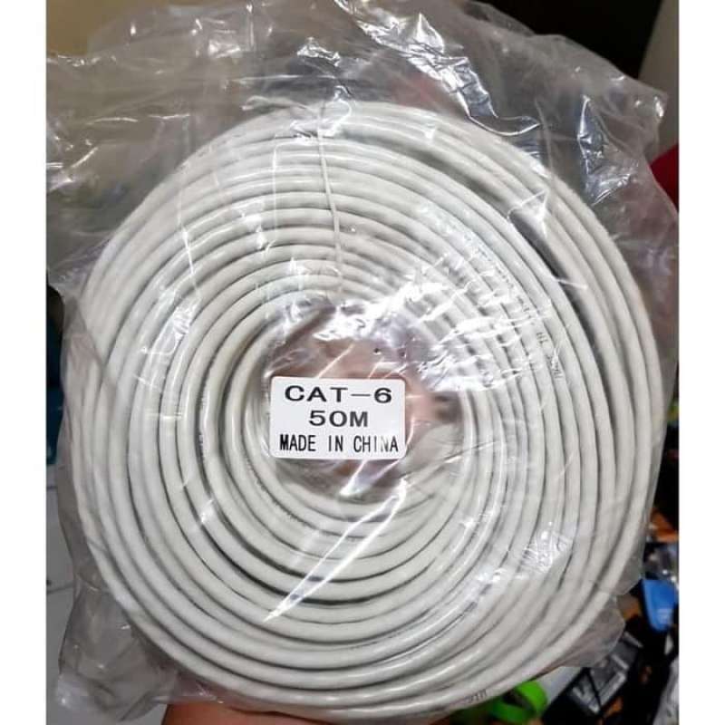 Jual Kabel Utp Lan Cat 6 50 Meter Siap Pakai Up To 1gbps 50m Di Seller ...