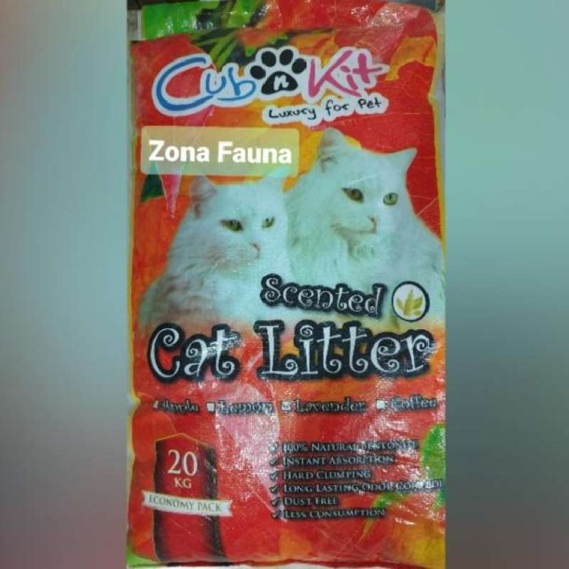 Jual CubnKit Cub n Kit Pasir kucing wangi Gumpal 20 kg 20kg - LEMON ...