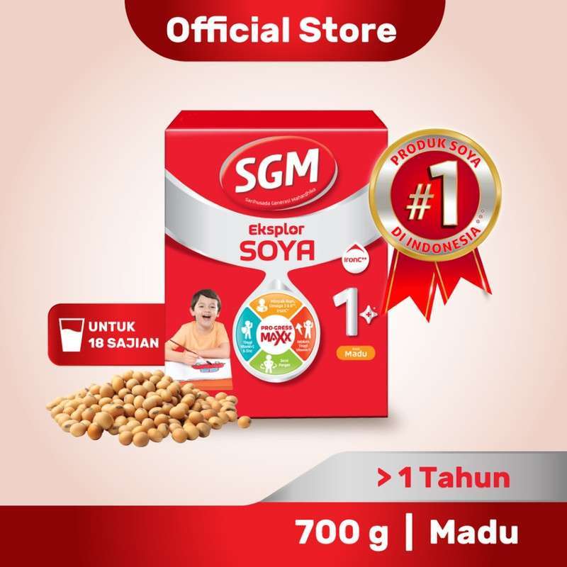 Jual SGM Eksplor Soya 1 Pro-GressMaxx Madu Formula Pertumbuhan Kedelai 700 gr di Seller ...