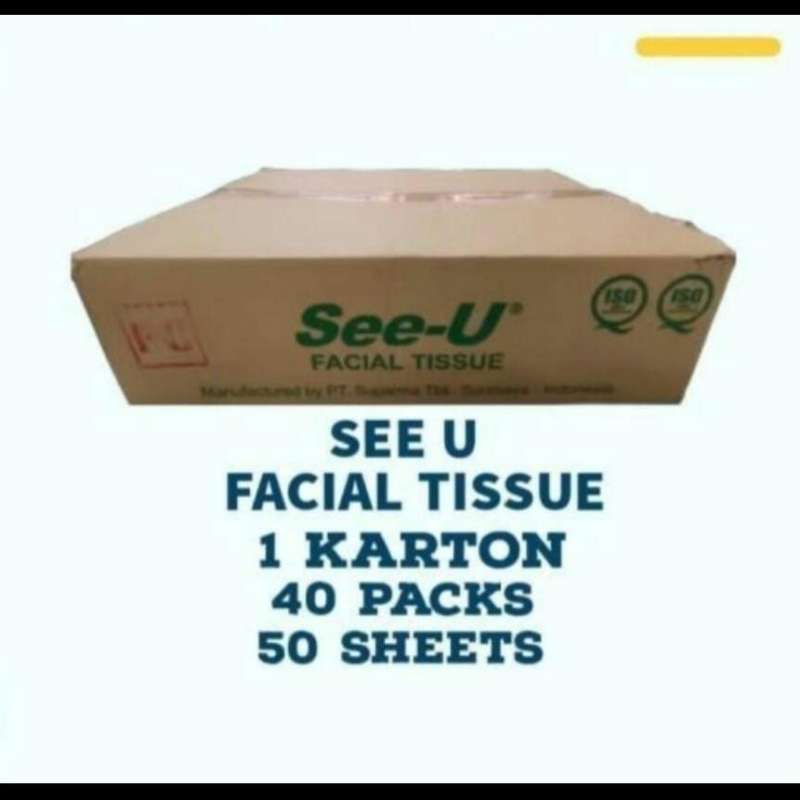 Jual Tissue Tisu See U 50 Sheet Karton / Dus Isi 40 Pack See-U Travel ...