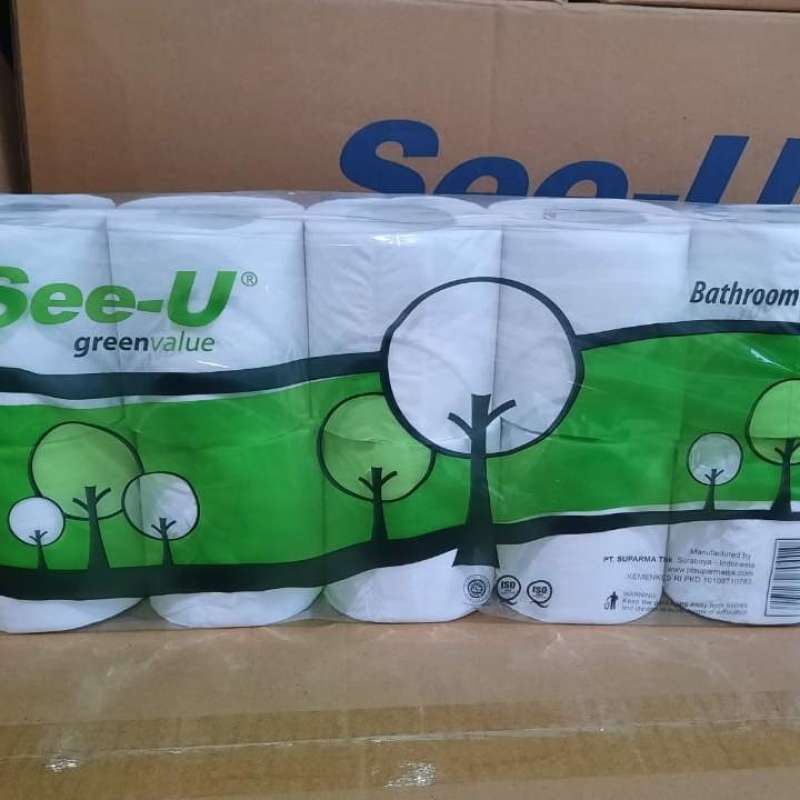 Jual Tissue Tisu See-U Toilet Core Bathroom 215 Sheet 1 Pack Isi 10 ...
