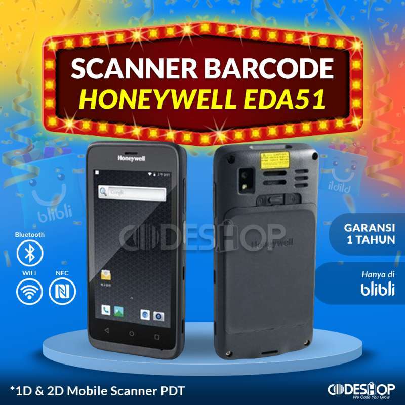Jual Mobile Barcode Scanner Honeywell EDA51 Android 2D Wifi NFC Full Touchscreen di Seller ...