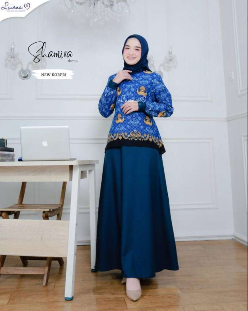 Jual Seragam Korpri Wanita Terbaru Motif Korpri Seragam Dinas Model Terbaru - L Di Seller ...