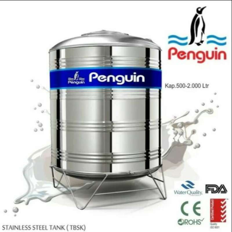 Jual Tangki Air Penguin Tbsk 1500 Liter Stainless Steel Water Tank ...