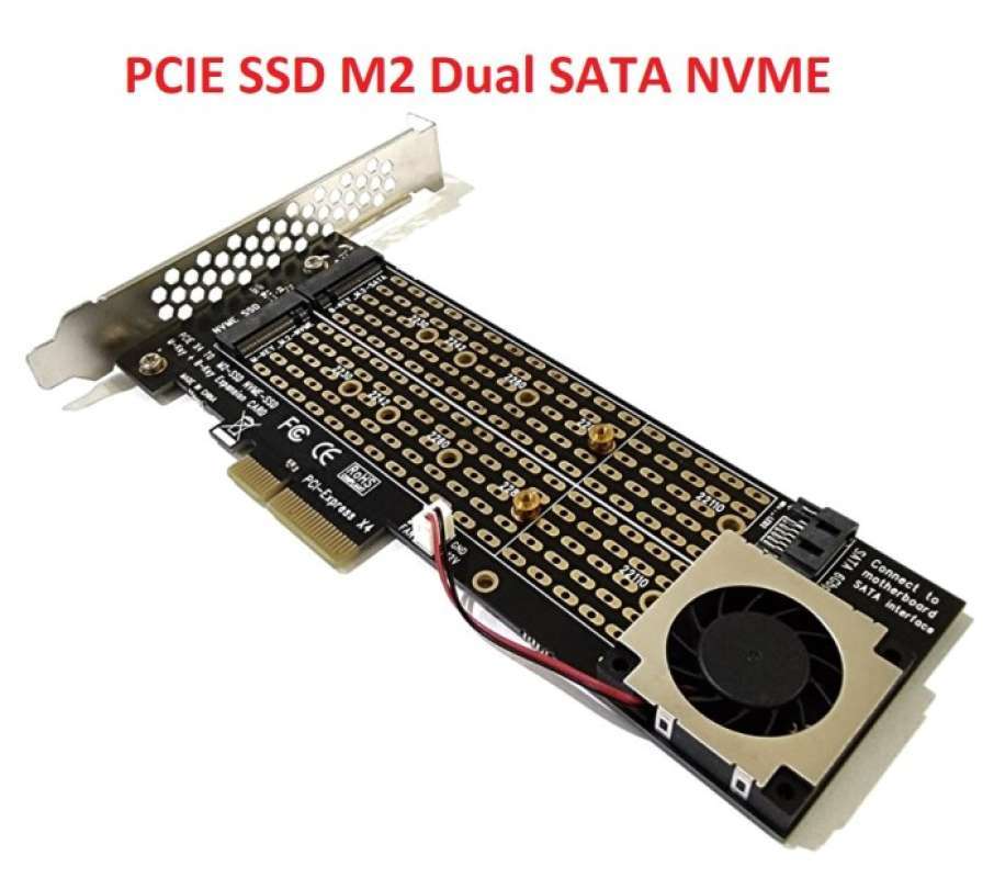 Promo Pcie X4 Ssd M2 Sata Nvme Dual Mode M Key B Key Adapter Expansion ...