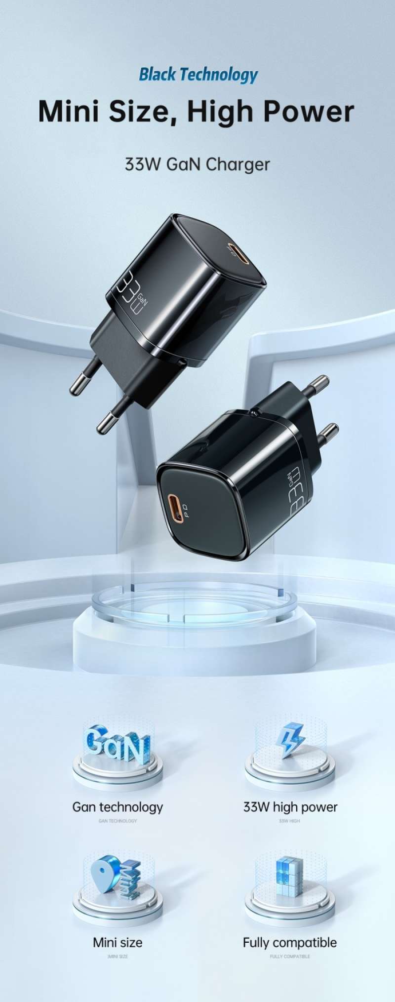 Jual MCDODO CH-008 Mini Travel Adaptor 33W PD Fast Charge 13 Type C di Seller Gadors - Kota ...