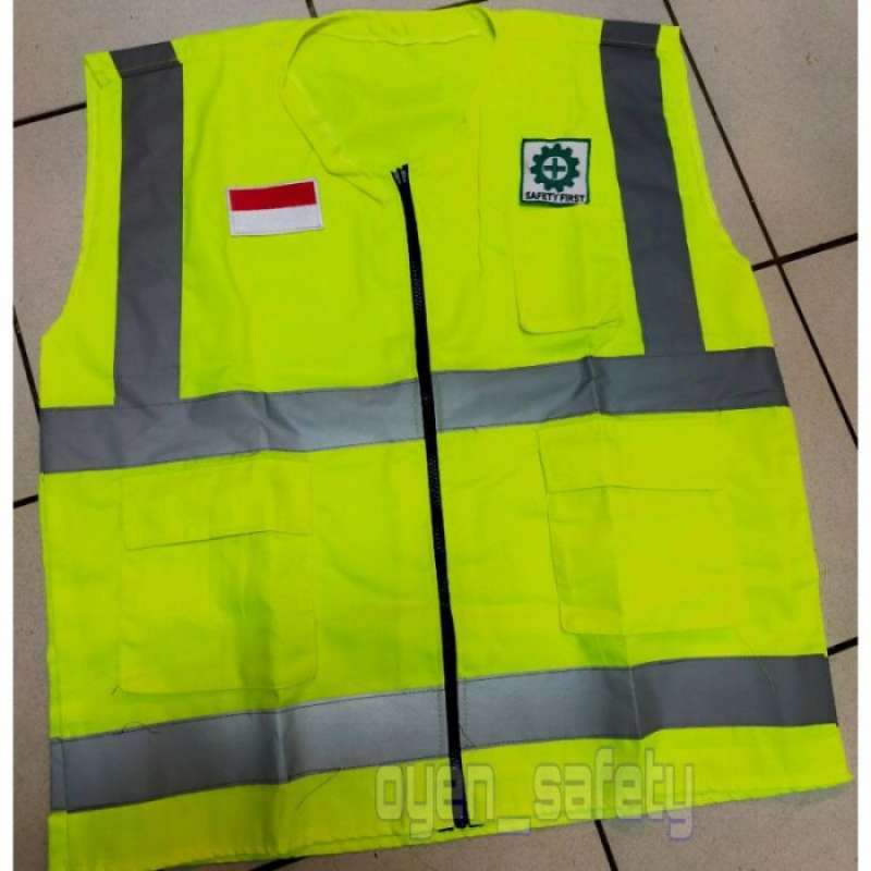 Promo Rompi Safety K3 Proyek Resleting Bahan Drill Lembut Diskon 23% di ...