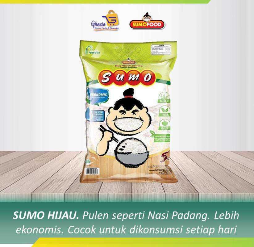 Jual Sumo Beras Premium Kemasan Hijau [5 Kg] di Seller Toko Ghazia ...