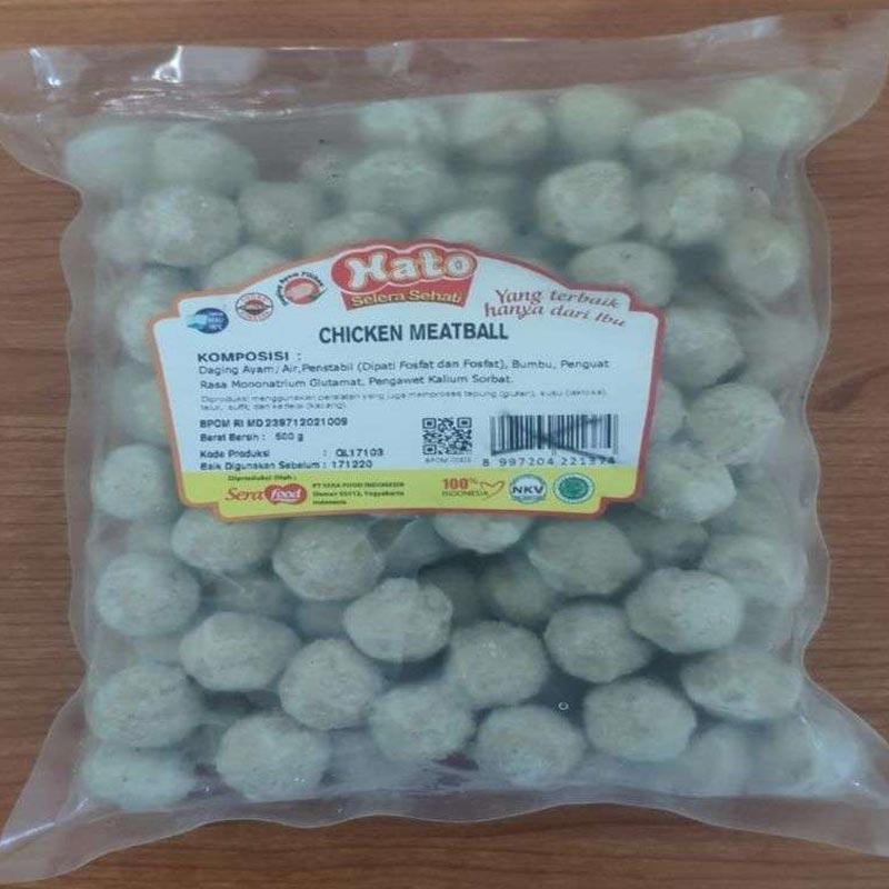 Jual Hato Chicken Meat Ball Makanan Beku [10 g/ Kemasan 500 g] di ...