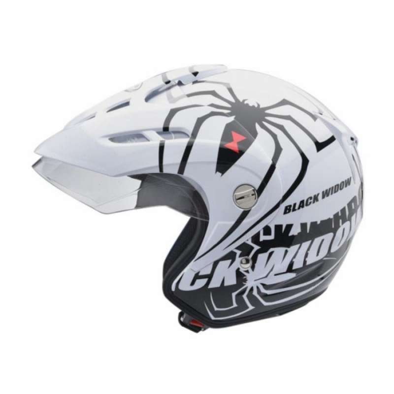 Promo HELM MOTOR SNI HALF FACE DEWASA VIRTUE BLACK WIDOW ORIGINAL ANTI ...