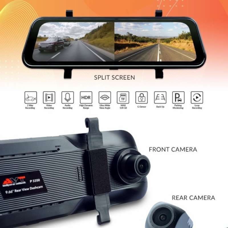 Jual AVT Kamera Dashboard AVT DVR P3350 Camera Mobil Spion Tengah Rear ...