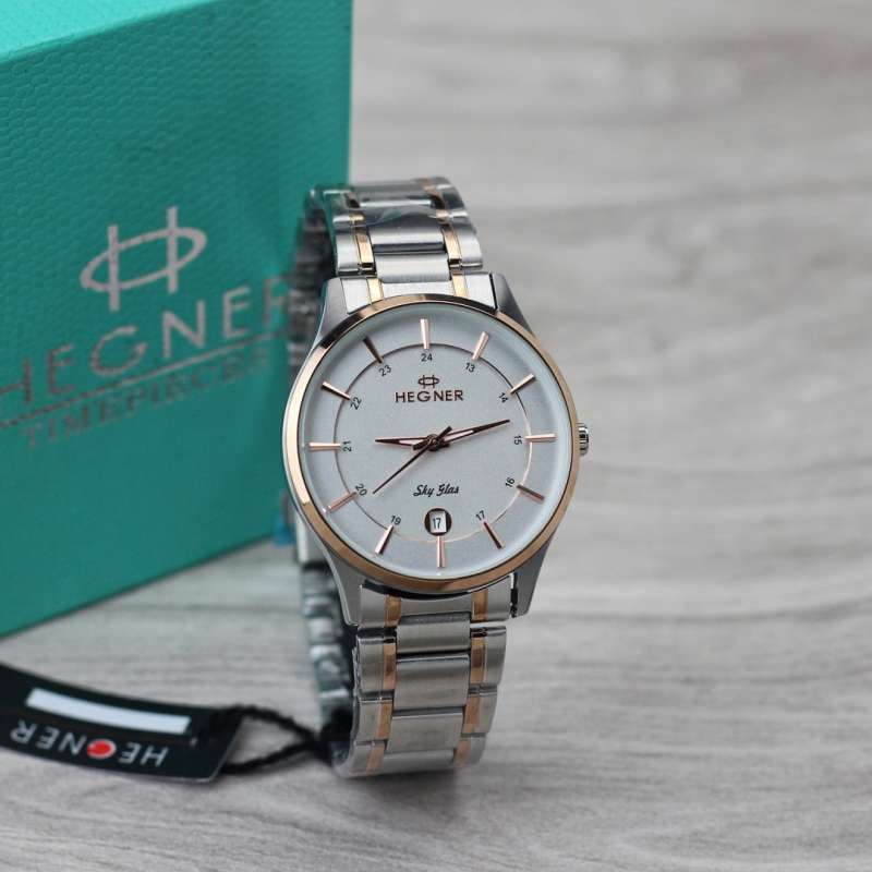 Promo Jam Tangan Pria Hegner Original Tali Stainles Steel Tanggal Aktif ...