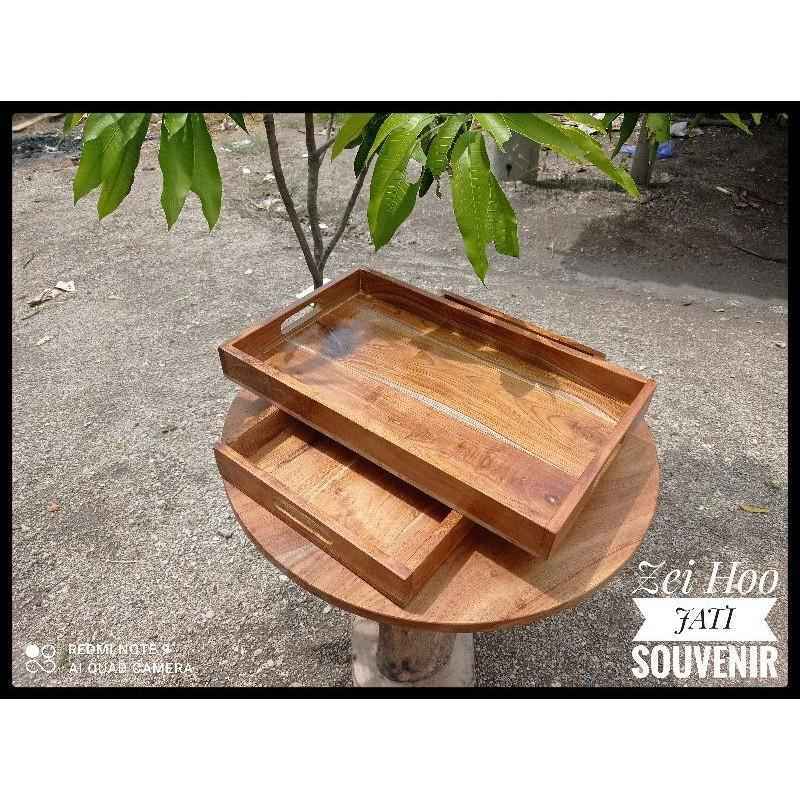 Jual Nampan Kayu Persegi Panjang Tray Kayu Baki Kayu Jati Di Seller ...