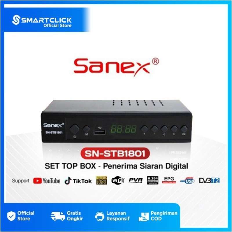 Jual Set Top Box Tv Analog Ke Digital Dvb T2 Hd Sanex 1801 Original New Di Seller Smartclick ...