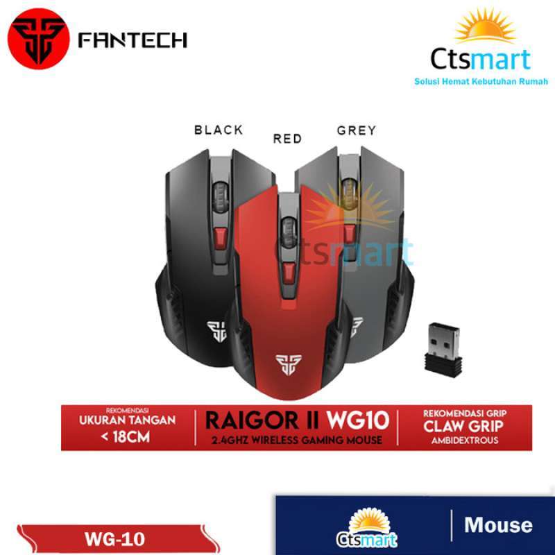 Promo Fantech Raigor II WG10 Wireless Gaming Mouse - Hitam Diskon 58% ...