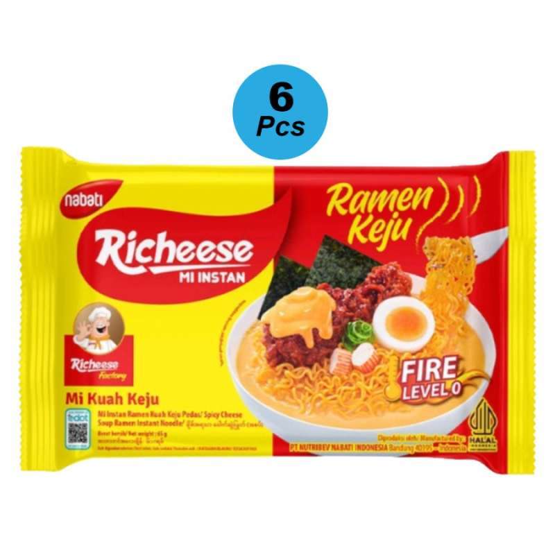 Jual Nabati Richeese Mi Instan Ramen Keju Level 0 6 Pcs di Seller Aneka ...