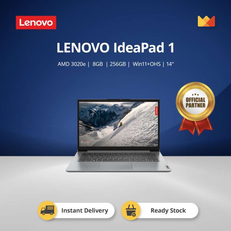 Jual LENOVO IdeaPad 1 5KID (3020e/8GB/256GB/Win11+OHS/14) - Grey di ...