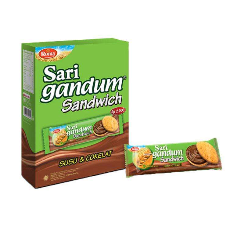 Jual Roma Sari Gandum Coklat Biskuit 36gr [12 Sachet/box] Di Seller ...