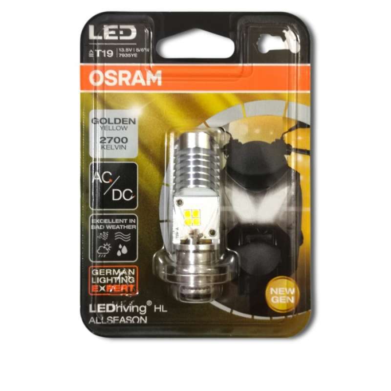 Promo OSRAM LED T19 M5 K1 lampu utama motor H6 KUNING AC / DC - Plug n Play Diskon 60% di Seller ...