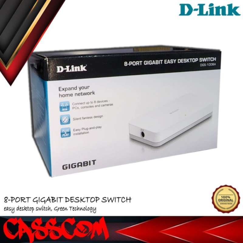 Jual DLINK DGS-1008A/C Switch Hub 8 Port Gigabit Plastic Housing di ...