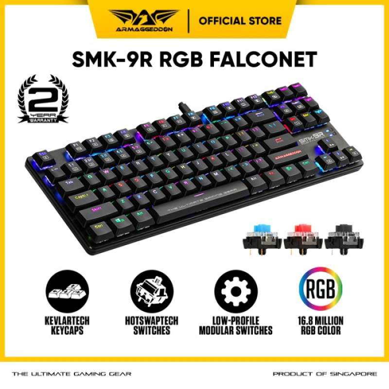 Promo no brand Keyboard Mechanical Armaggeddon TKL SMK 9R RGB Low ...
