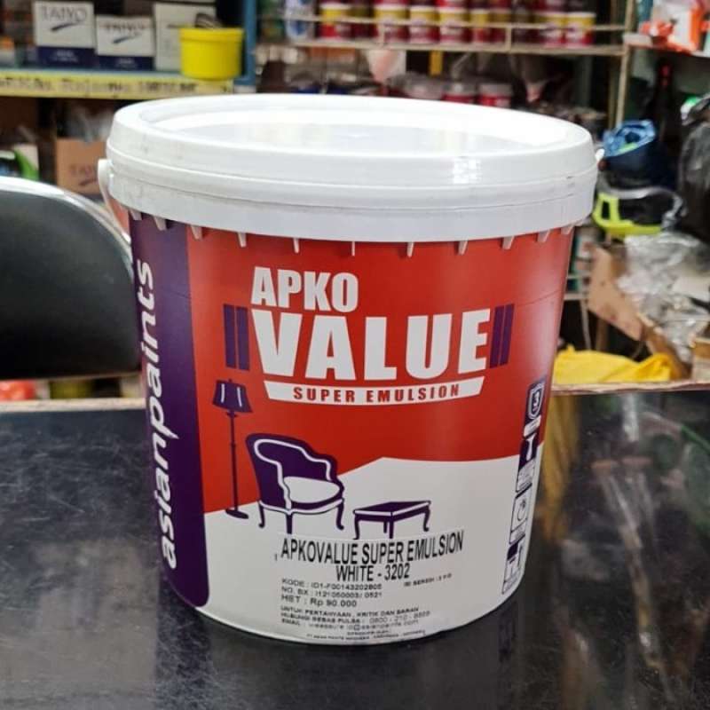 Promo CAT TEMBOK ASIAN PAINT APKO VALUE 5KG Diskon 33% di Seller Umar ...