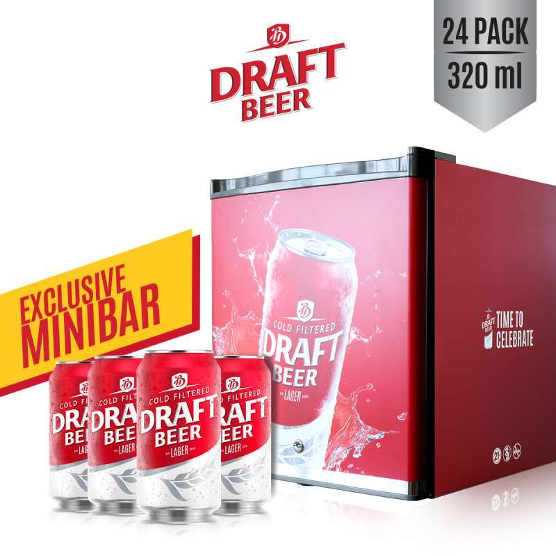 Jual Draft Beer Can Multi Pack + Free Exclusive Mini Bar (Kulkas ...