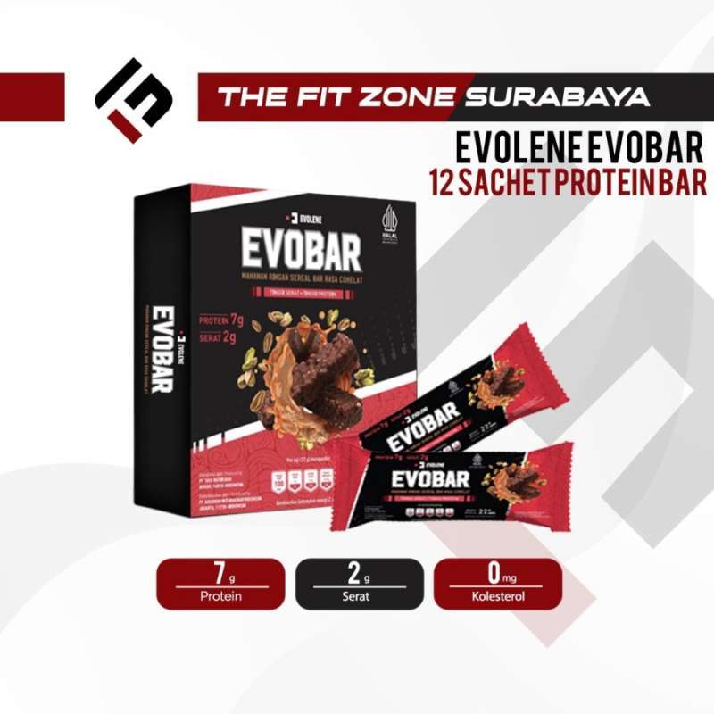 Jual Evolene Evobar 1 Box 12 Sachet Protein Bar Di Seller ...