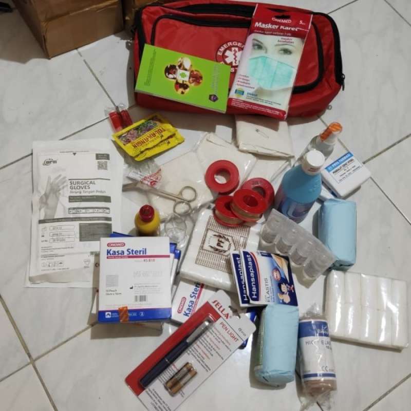 Promo Tas Emergency Selempang P3K + Isi First Aid Kit Bag Paket B ...