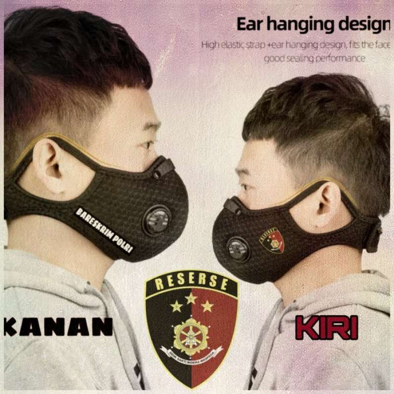 Promo MASKER POLRI â€¢ 6 PLY â€¢ MODEL ROCKBROSS â€¢ RESERSE BARESKRIM ...