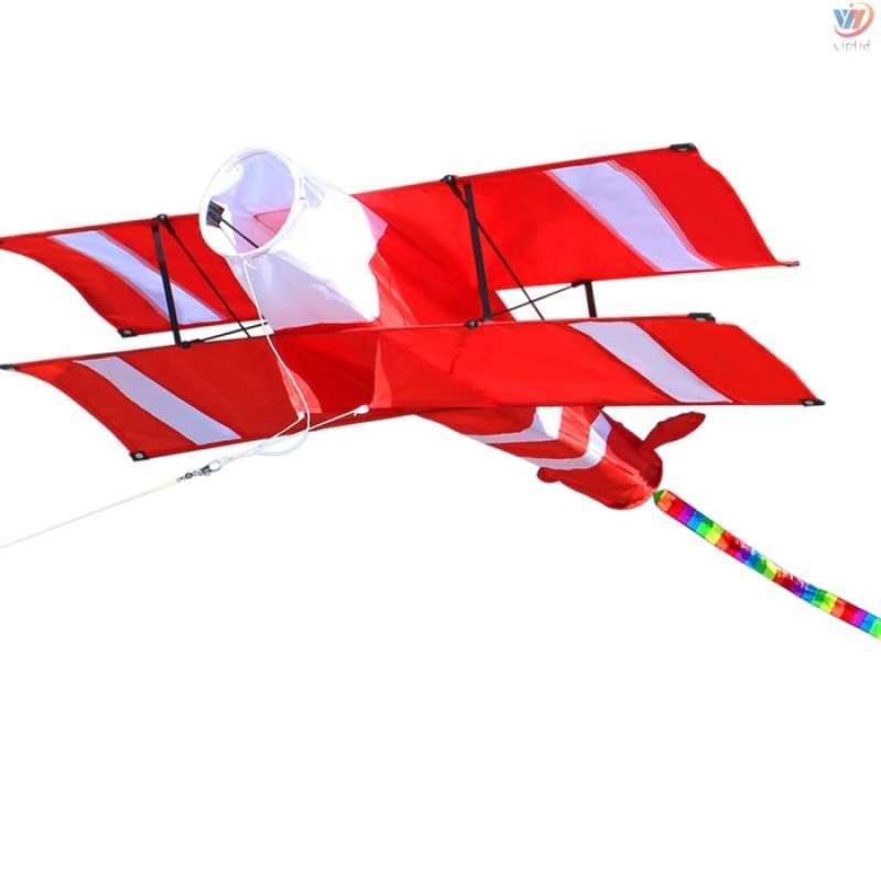 Jual Fdib 3D Kite Airplane Kite Huge Biplane Kite Giant Flying Kite di ...