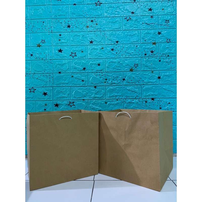Jual Paper Bag Box Nasi Polos / Paperbag Polos Nasi Kotak / Dus Box ...