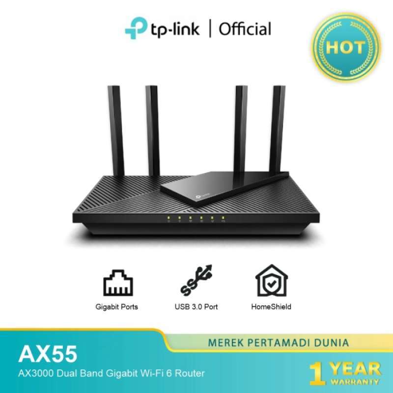 Jual Tp-Link Archer Ax55 Ax3000 Dual Band Gigabit Wi-Fi 6 Router di ...