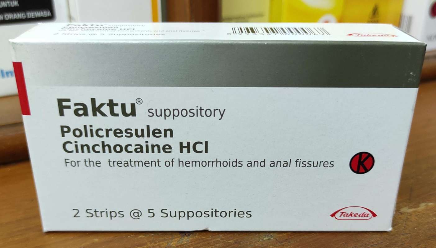 Jual Faktu Suppositoria Resep Dokter [bok/dus, 2 Strip @ 5 Suppositoria ...