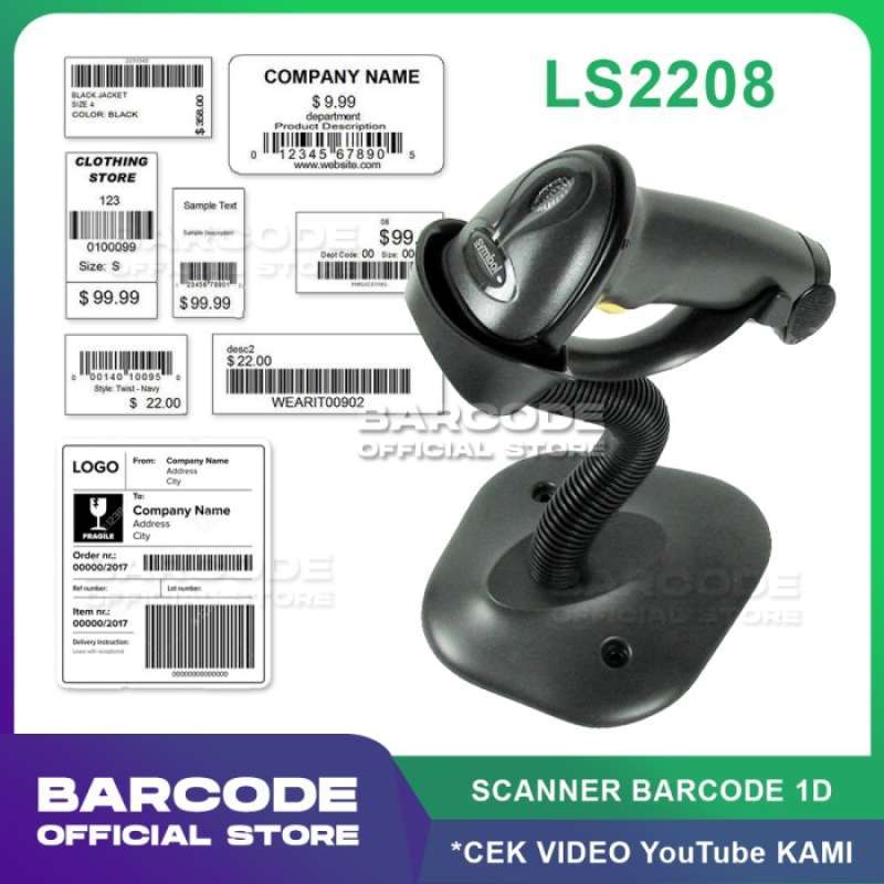 Jual Handheld Barcode Scanner Zebra Motorola Symbol Ls2208 Ls-2208 ...