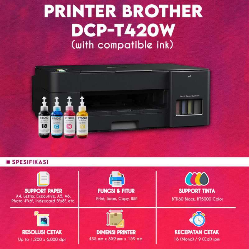Jual Printer Dcp-t420w Dcp T420w Wifi Wireless Print-scan-copy Di ...