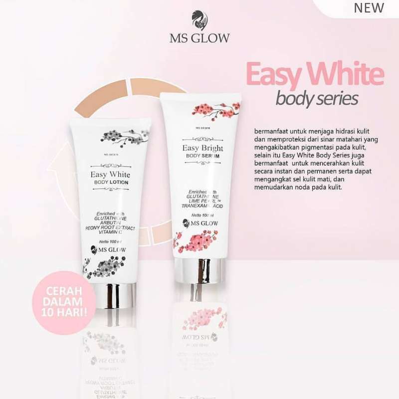Promo Easy White Body Series Ms Glow / Paket Body Ms Glow Diskon 20% Di ...