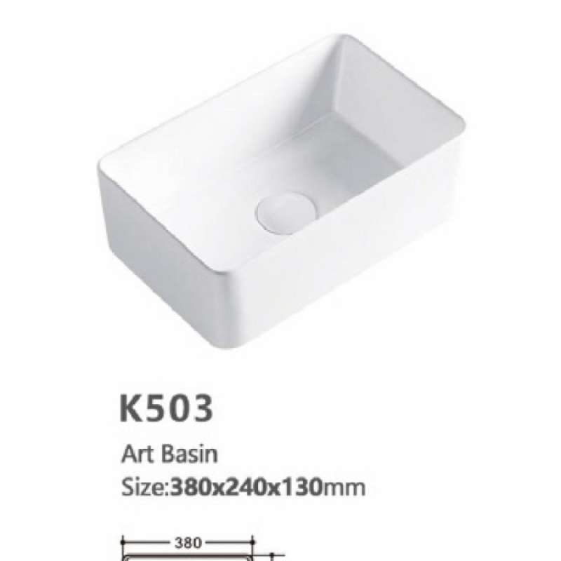Promo Washbasin Ceramic Wastafel K503/Washtafel Cuci Tangan Keramik Diskon 35% di Seller ...