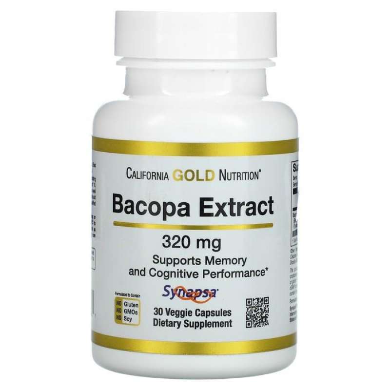 Jual California Gold Nutrition Bacopa Extract 320 mg 30 Capsules di ...