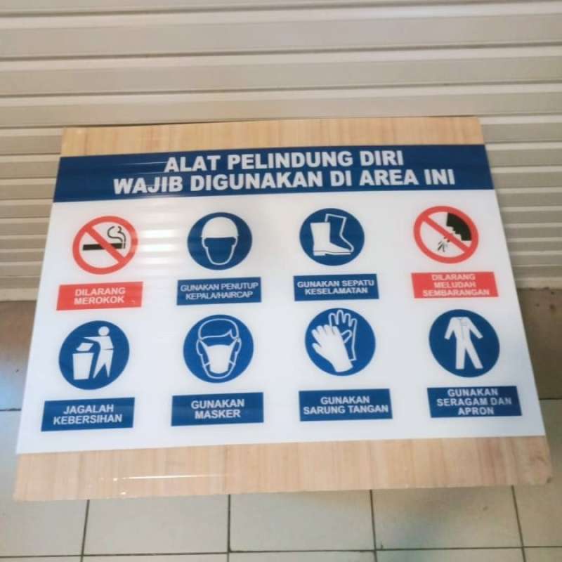 Jual SIGN AKRILIK APD ALAT PELINDUNG DIRI UK 40X60CM di Seller ...