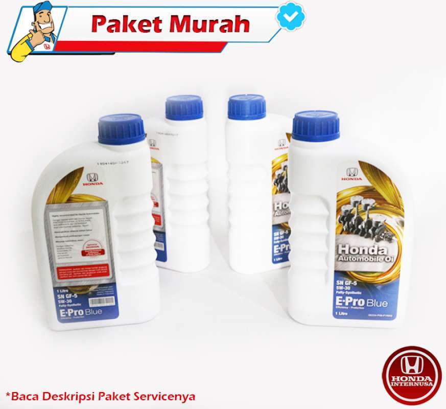Promo Honda Genuine Part Paket Oli Mobil Honda E Pro Blue 5W 30 Diskon ...
