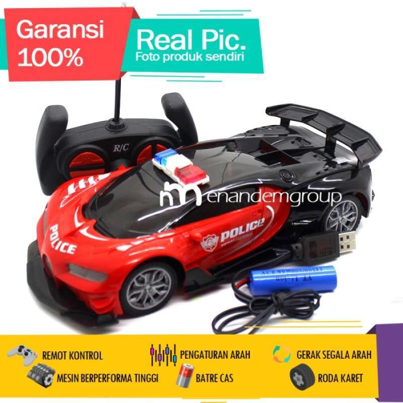 Promo Mainan Remot Kontrol Rc Mobil Polisi Super Sport Batre Cas Diskon ...