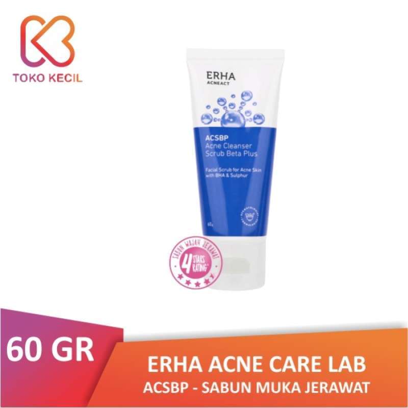 Jual Erha Acne Cleanser Scrub Beta Plus (ACSBP) 60g - Sabun Muka ...